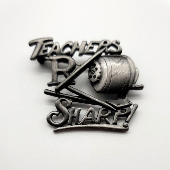 Ajc | Jewelry | Teachers Are Sharp Vintage Brooch Pin Ajc Signed Pencil ...